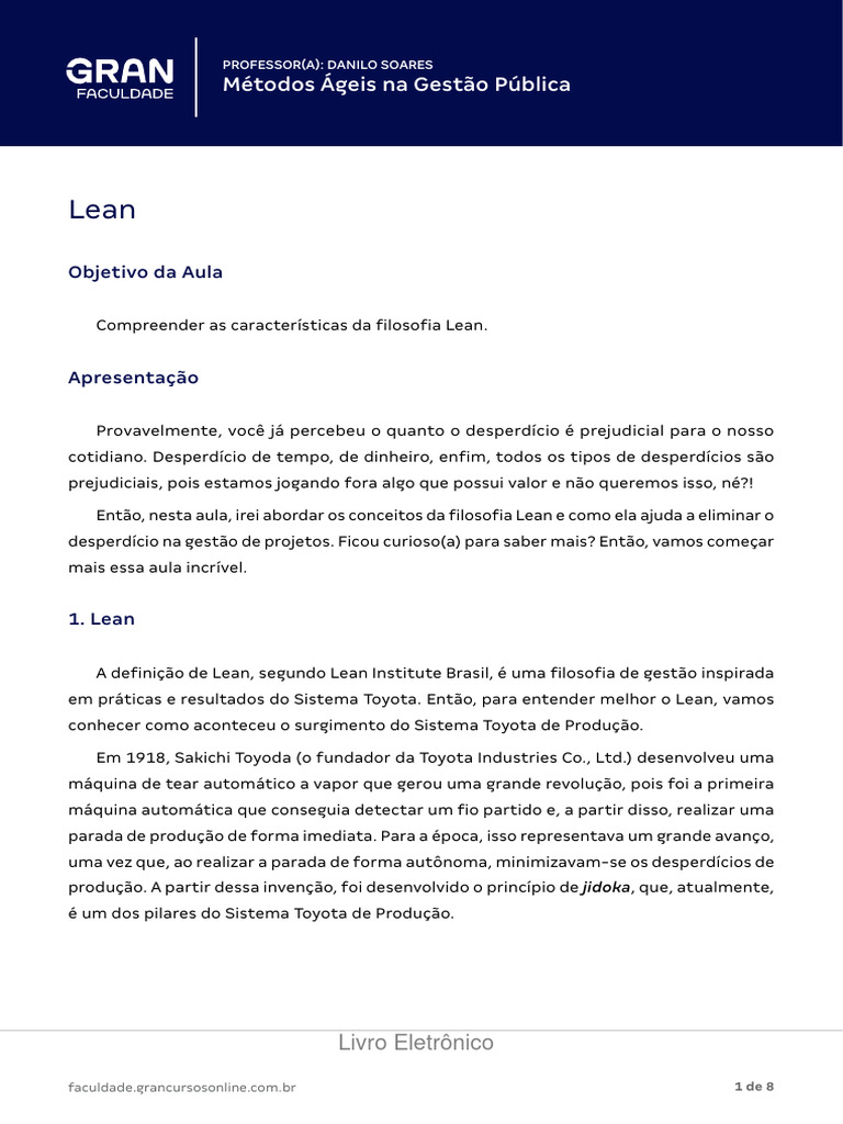 Apostila - Lean | PDF