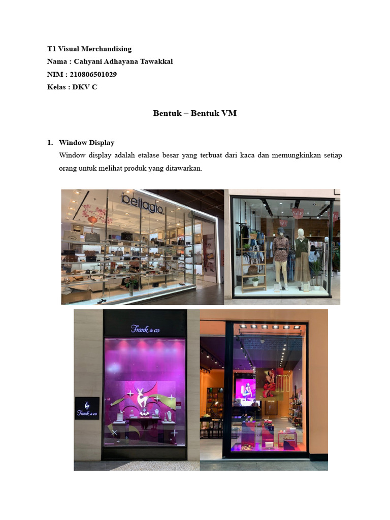 Bentuk-Bentuk Visual Merchandising | PDF