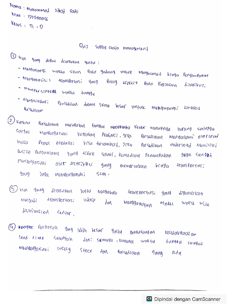 Muhammad Jihad Fadli - 122200056 - Kuis SCM | PDF