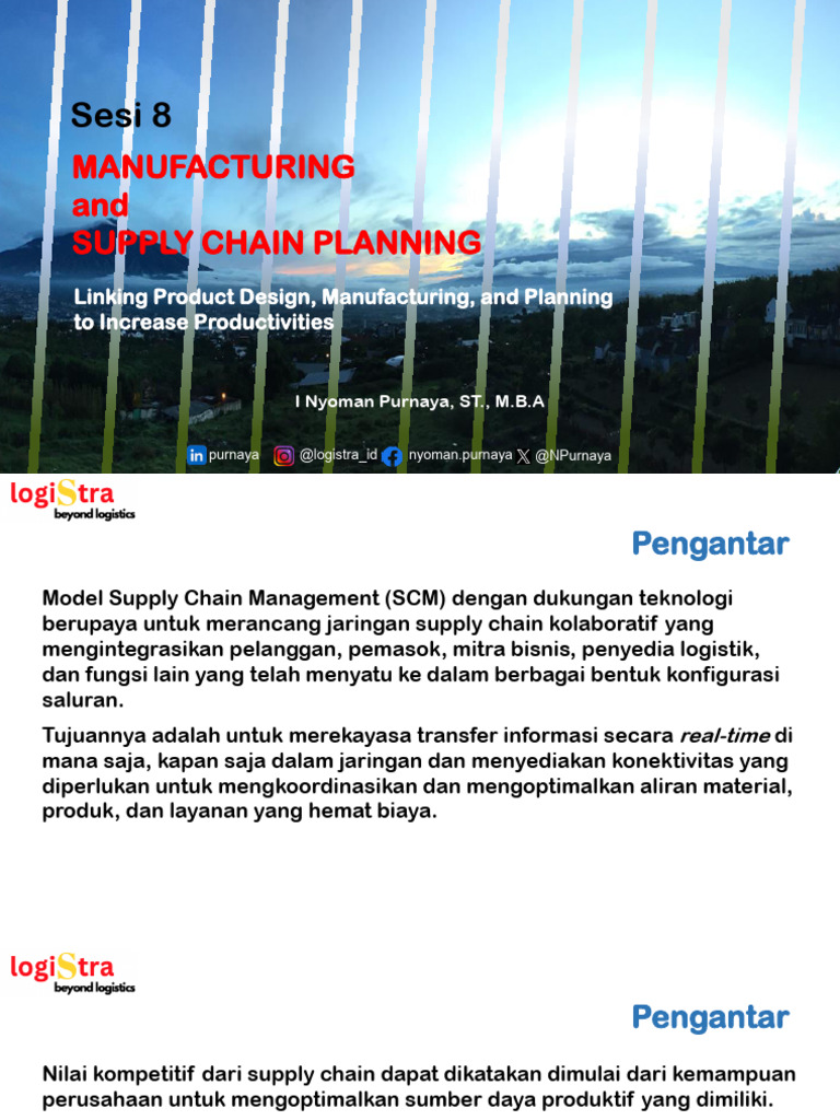 Sesi 8 Konektivitas Supply Chain Planning | PDF