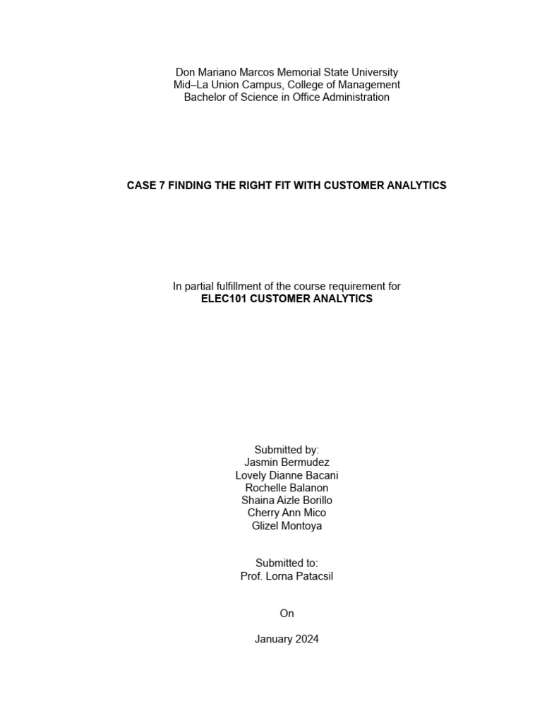 Elec Case Study g7 | PDF | Retail | Consumer Behaviour