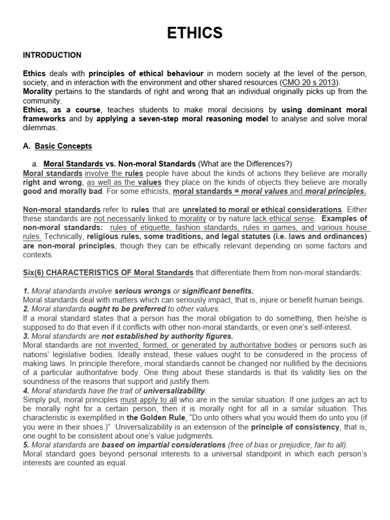 ETHICS | PDF | Morality | Reason ETHICS | PDF | Morality | Reason