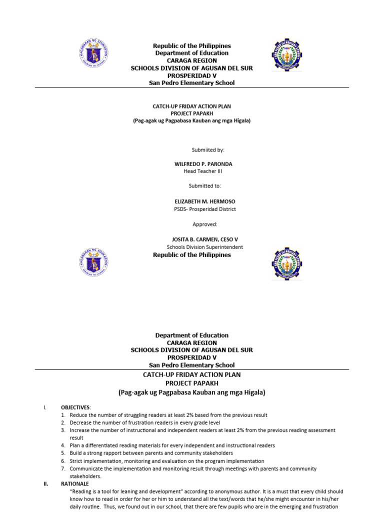 Catch-Up-Fridays-action-plan-2024 | PDF | Learning | Behavior Modification