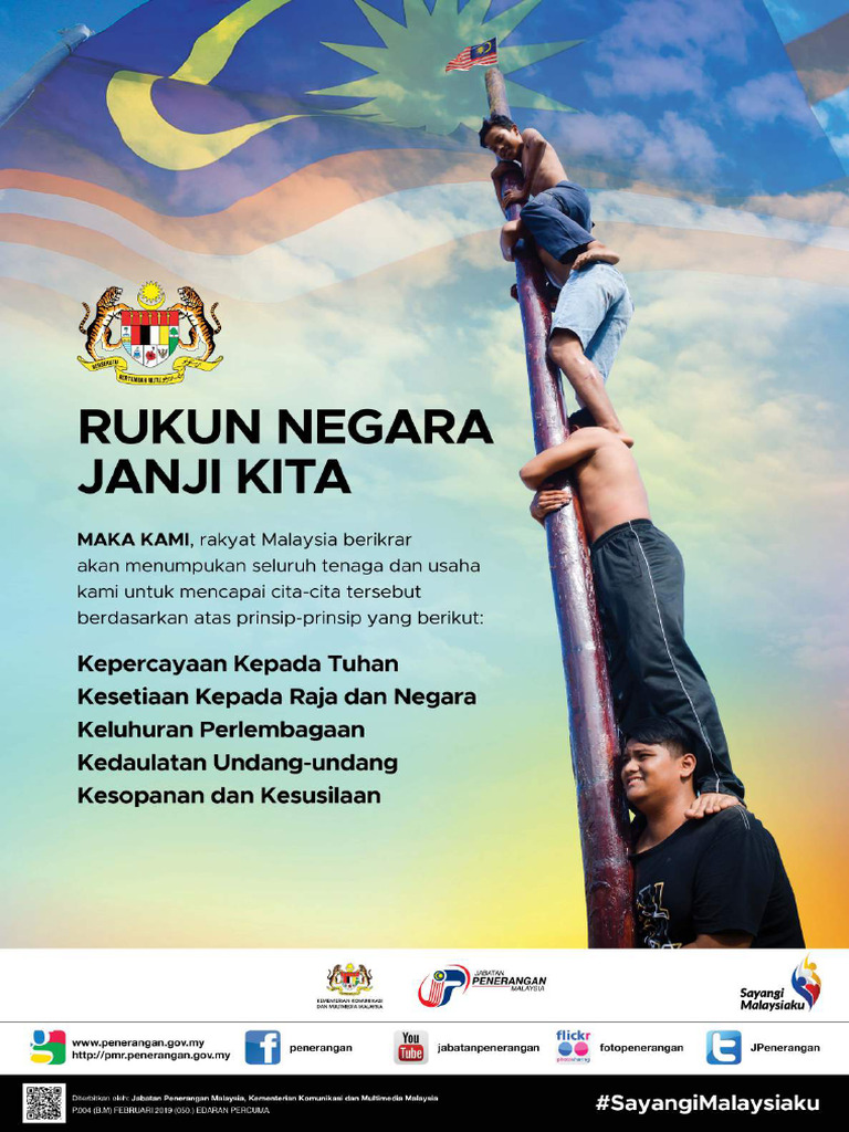 Poster Rukun Negara Janji Kita | PDF