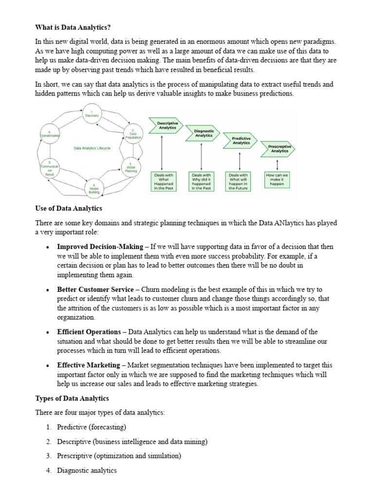 What is Data Analytics | PDF | Analytics | Predictive Analytics