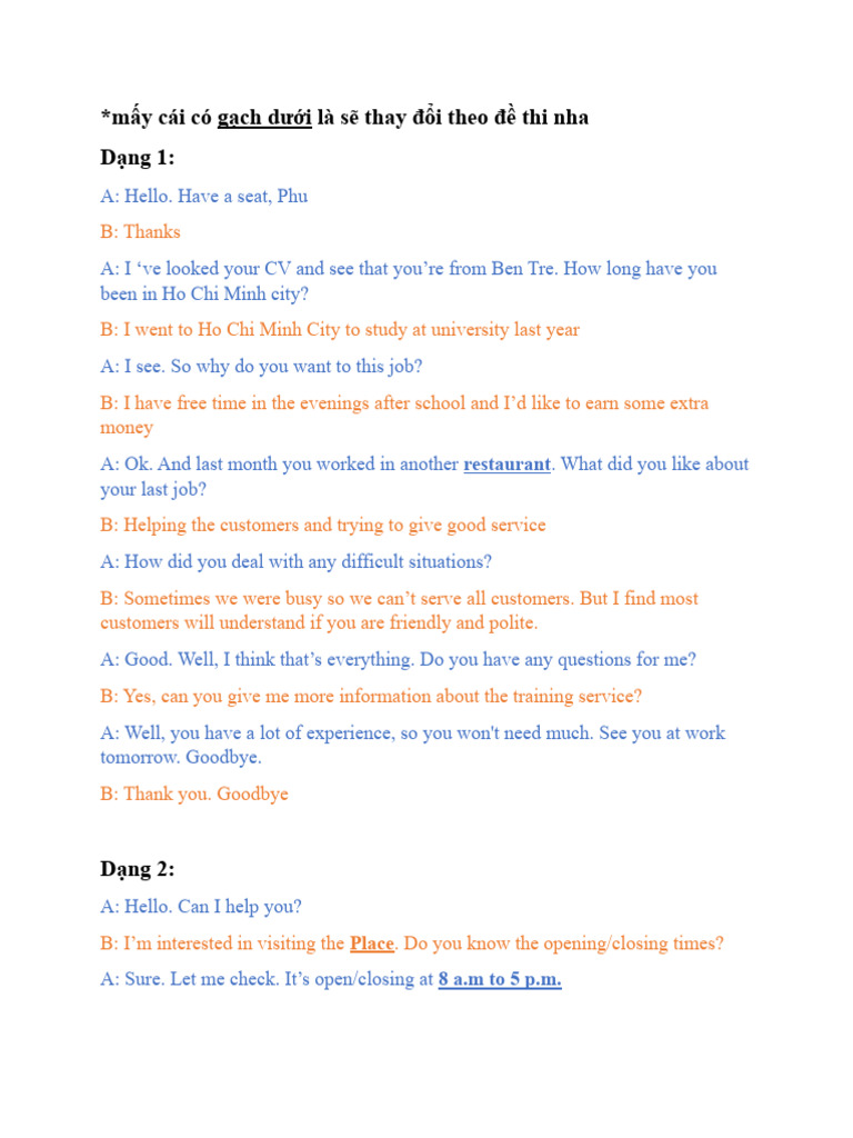 English Conversation Practice Scenarios | PDF