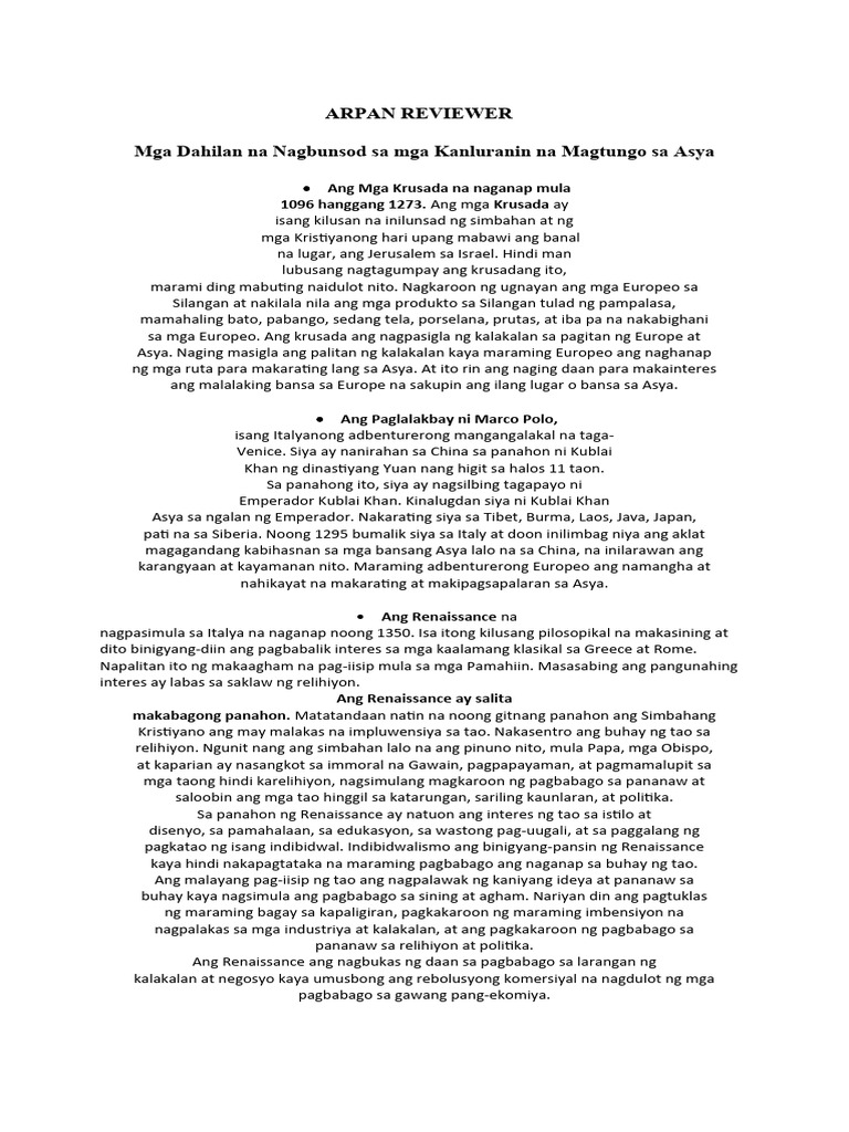 Arpan Reviewer | PDF