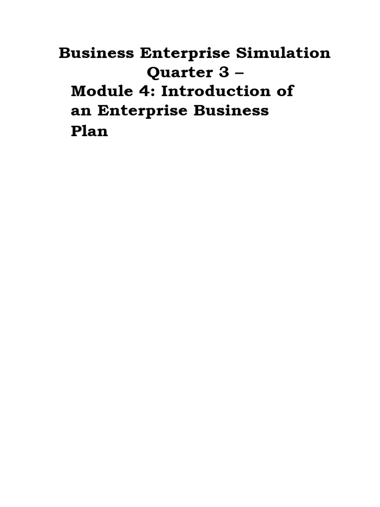 GROUP 2 MODULE 4 For Students | PDF | Business Plan | Business