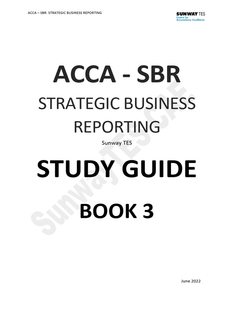 Acca SBR - Book 3 - June 2022 | PDF | International Financial Reporting ...