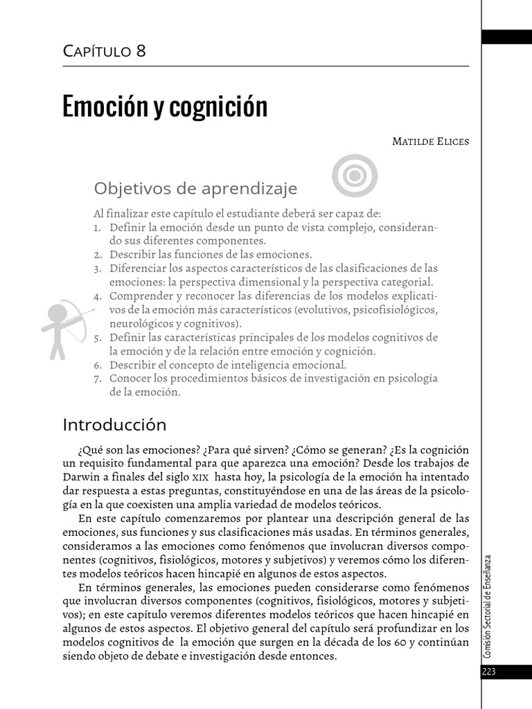 Emoción Y Cognición Elices Pdf Las Emociones Cognición