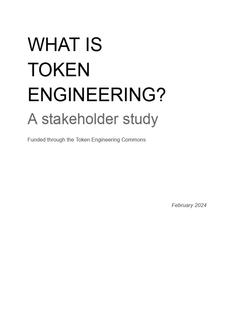 Token Engineering Insights | PDF | Engineering | Cryptocurrency