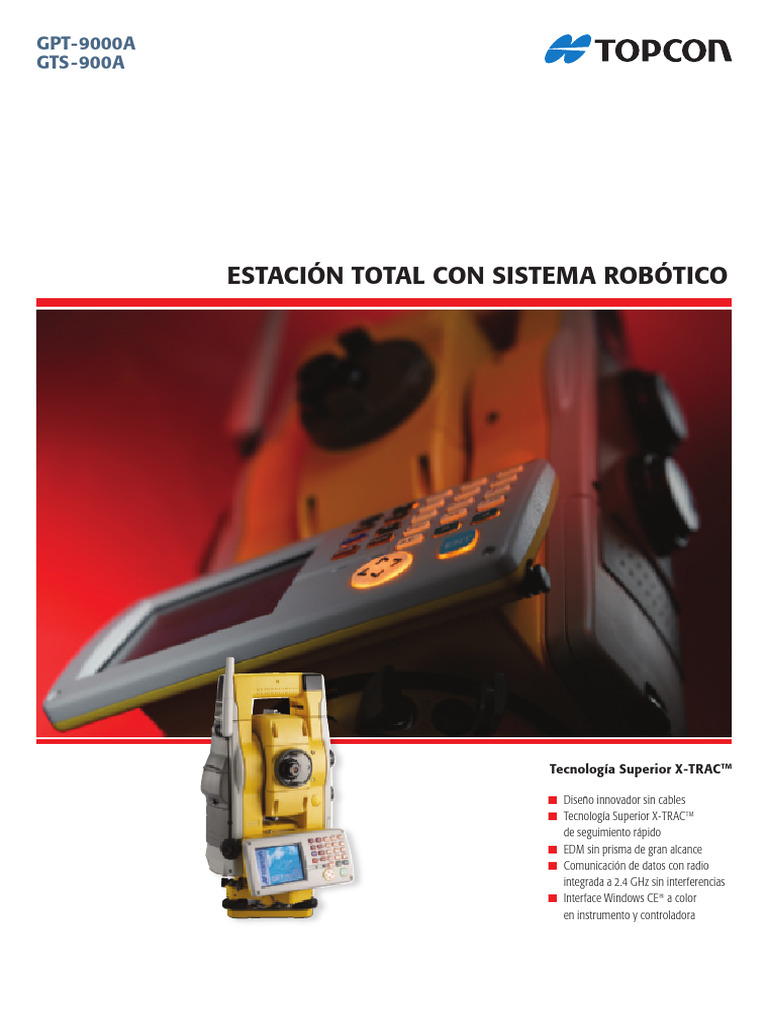 Topcon GPT 9000 A Gts 900 A Espanol Catalogo Caracteristicas Ficha ...