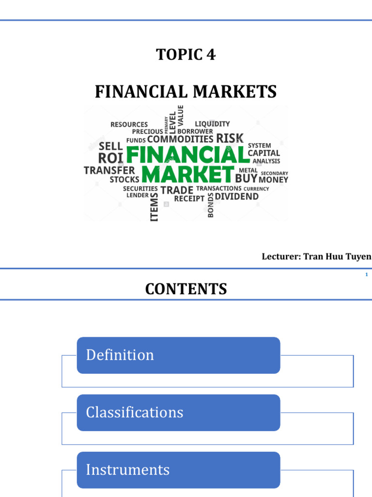 Topic 4. Financial Makets | PDF | Financial Markets | Bonds (Finance)
