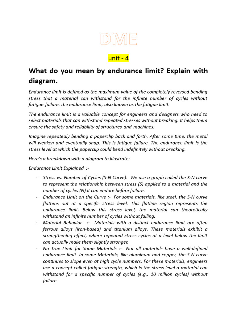 DME Unit 4 | PDF | Fatigue (Material) | Fracture