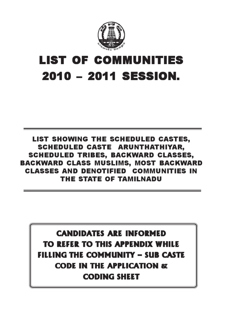 Communities List | PDF