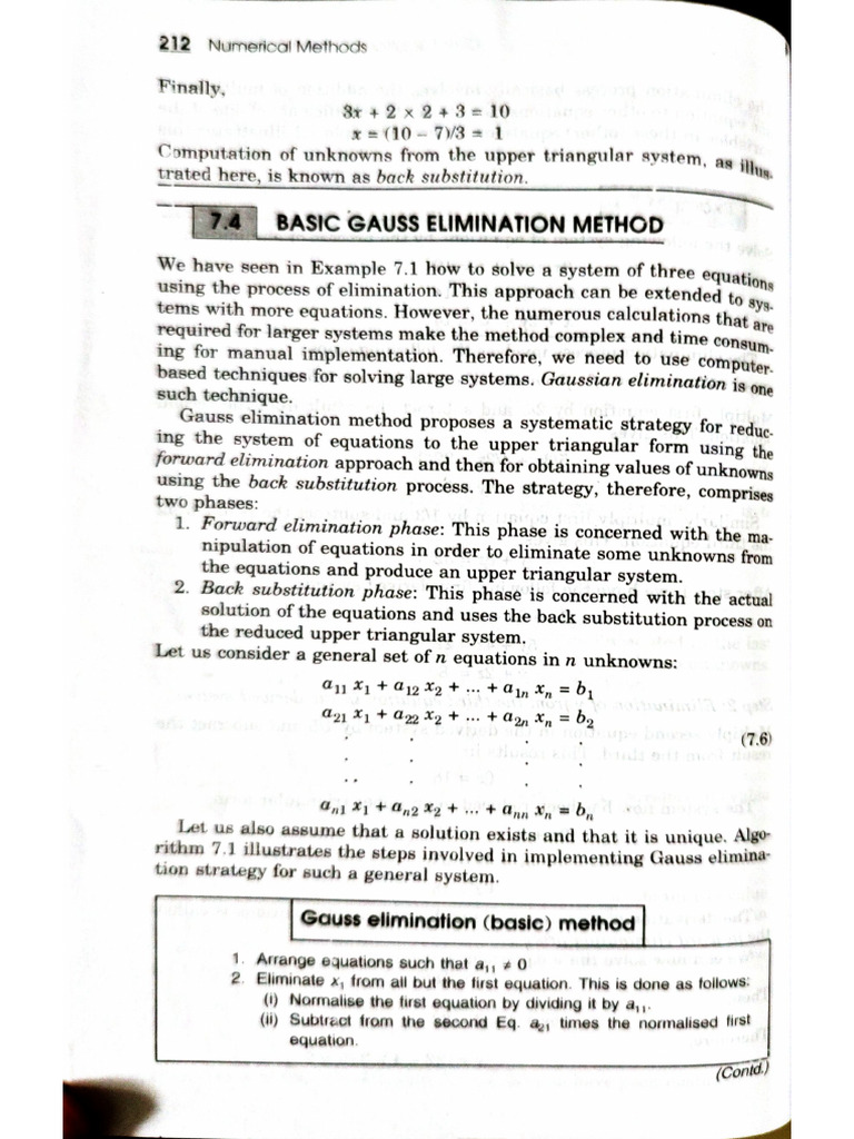 Gauss Elimination | PDF