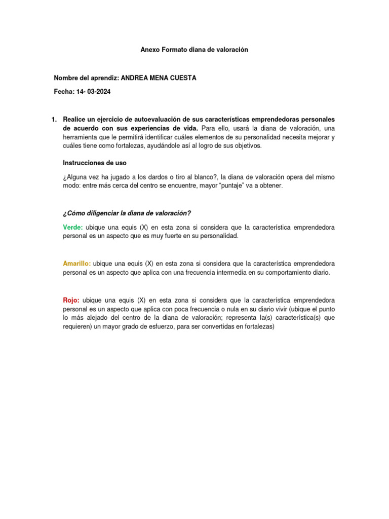 CONOCIENDO MI VISION_ ANDREA MENA C | PDF