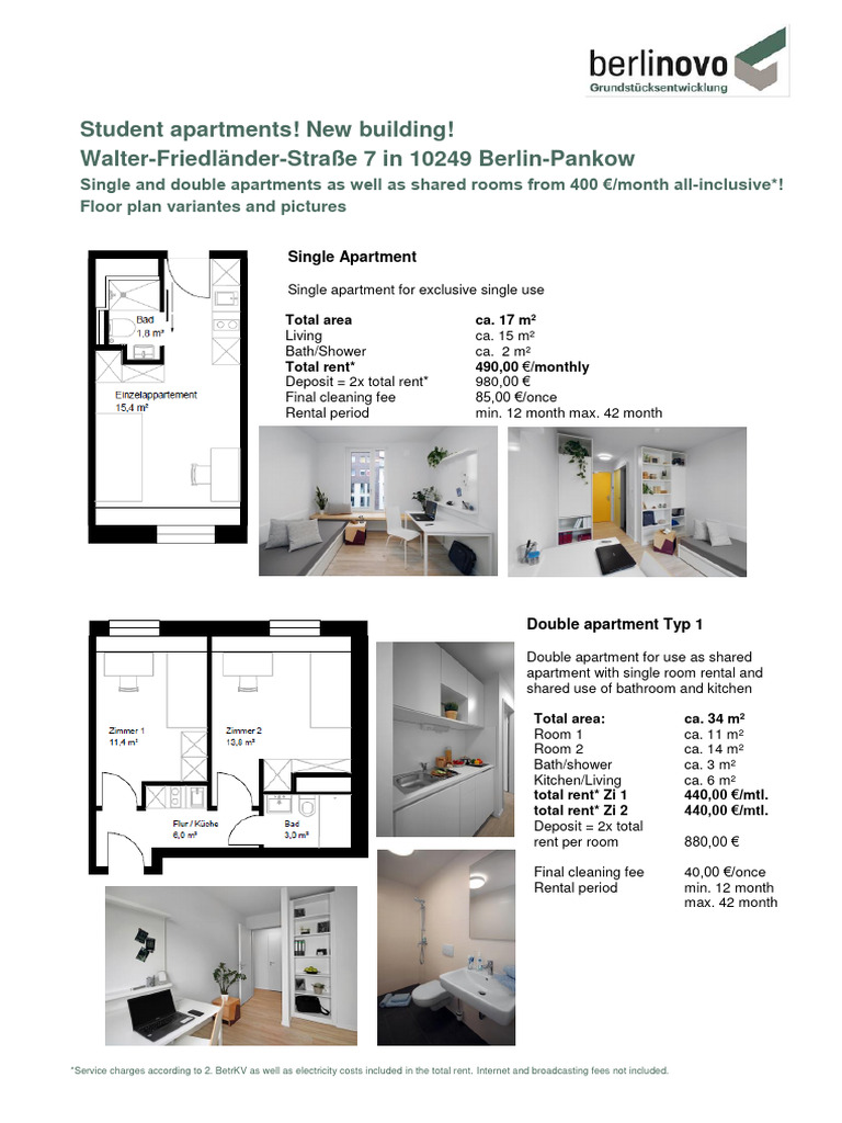 Walter Friedlander Str. 7 - Grundrisse - Englisch | PDF | Renting ...