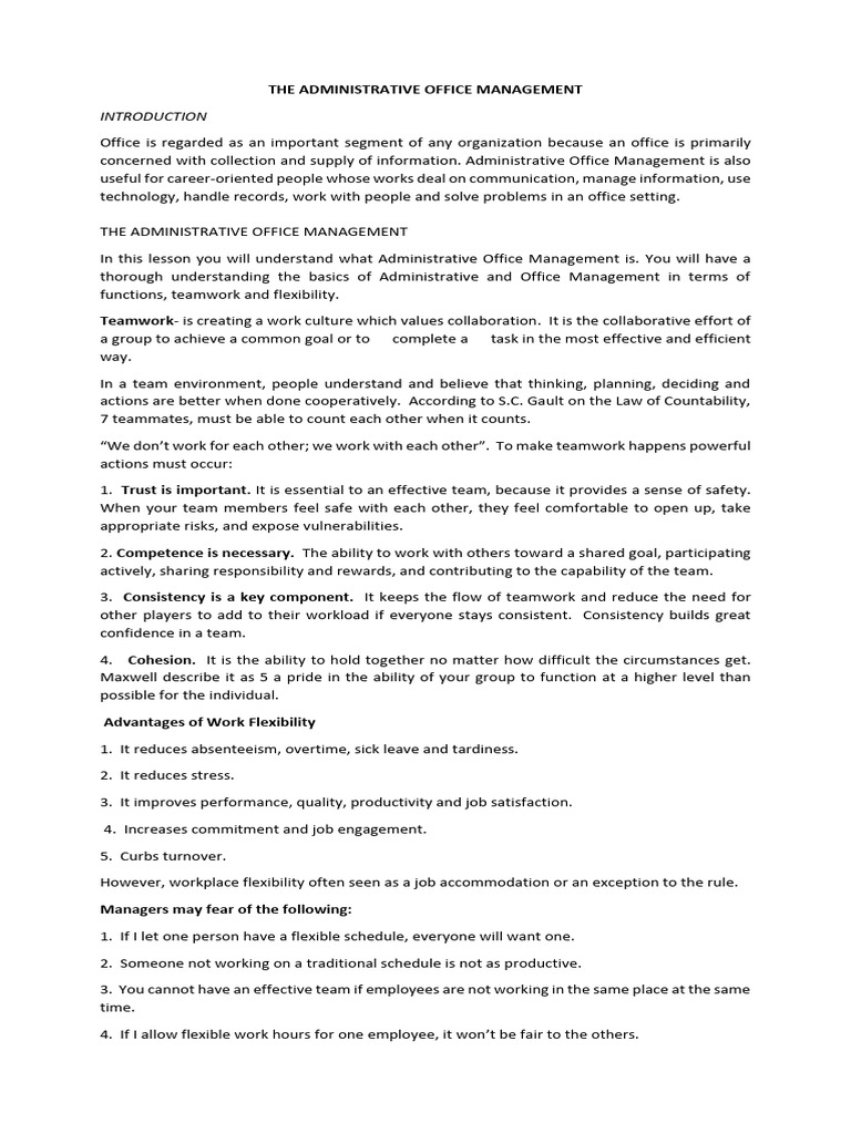 THE-ADMINISTRATIVE-OFFICE-MANAGEMENT | PDF