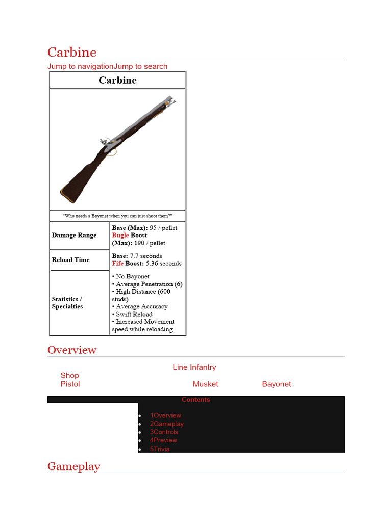 Carbine | PDF | Musket | Bayonet