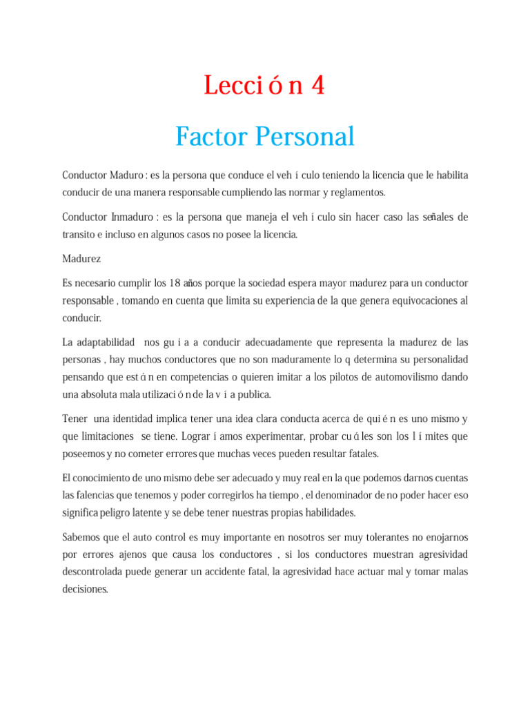 Lección 4 Relaciones Humanas | PDF