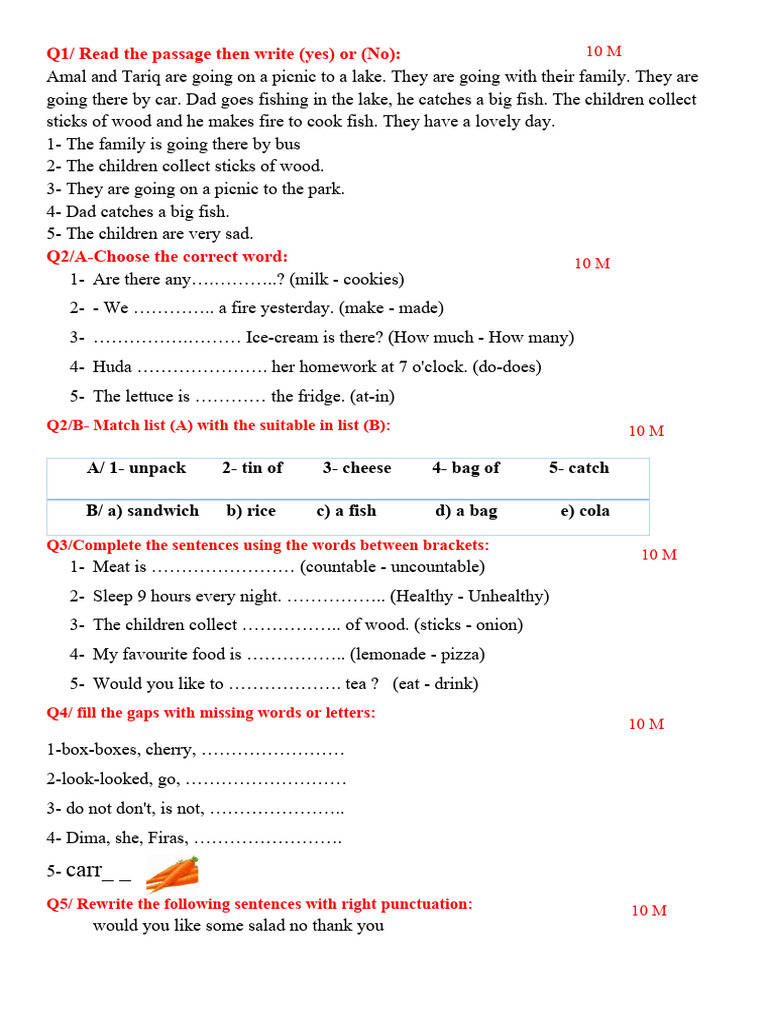 5th Primary Sample of Unit 5 | PDF