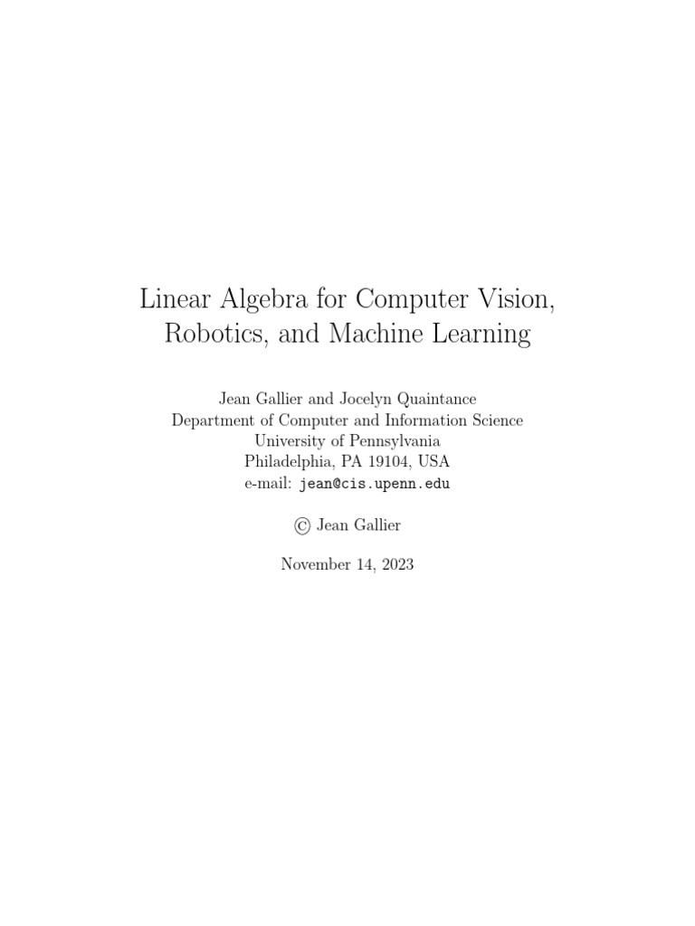 linalg-I | PDF | Matrix (Mathematics) | Linear Map