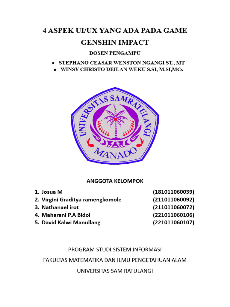 4 Aspek Ui/ux Yang Ada Pada Game Genshin Impact | PDF