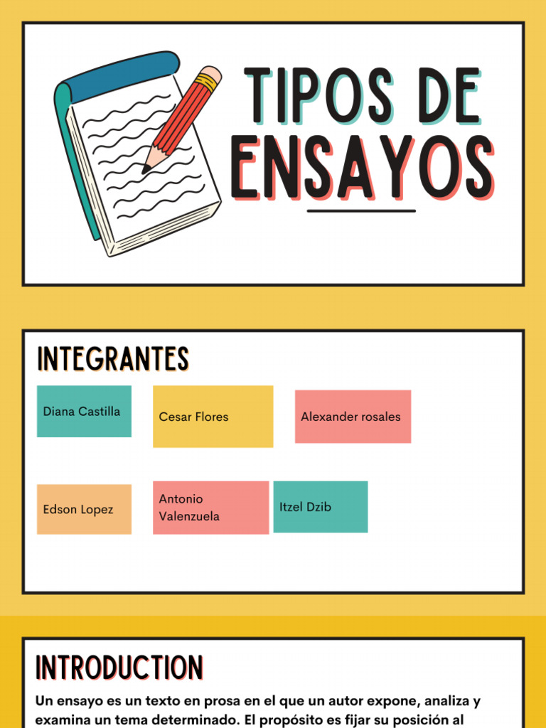 Tipos De Ensayos Pdf