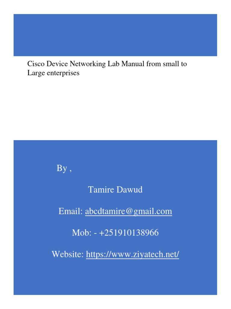 Cisco Networking Lab Manual Guide | PDF | Computer Science | Networking ...