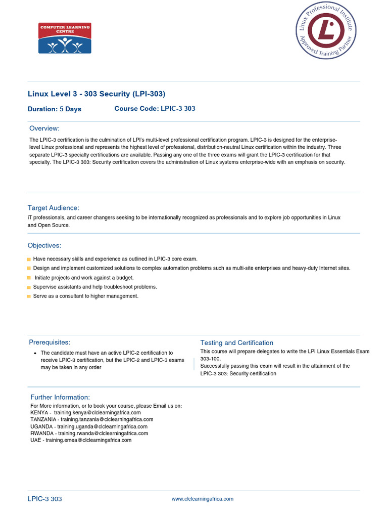 LPIC 3 303 Security | PDF