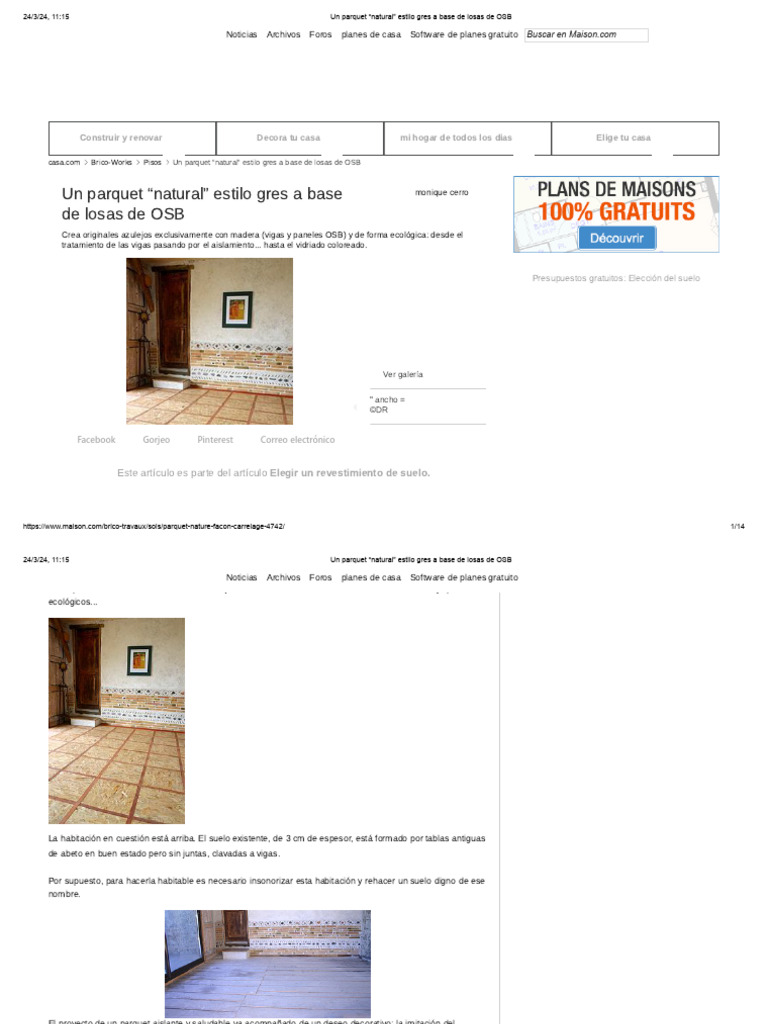 Un Parquet "Natural" Estilo Gres A Base de Losas de OSB | PDF