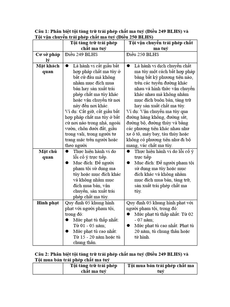 Câu 1, Câu 2 | PDF