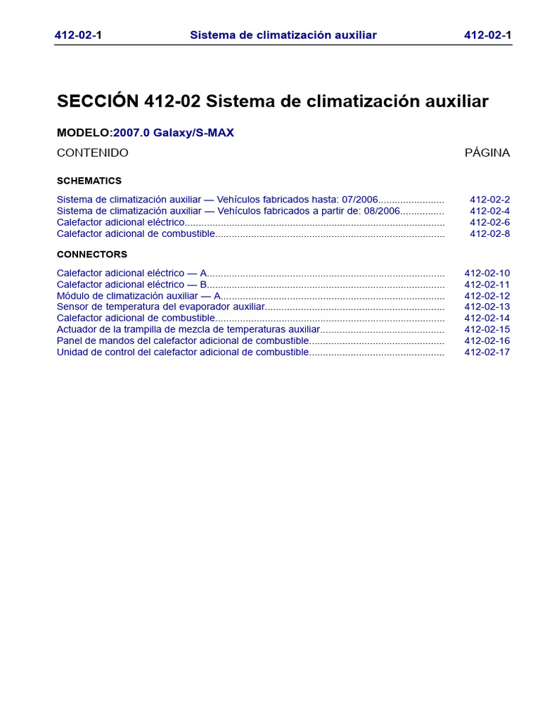Ford Galaxy SMAX | PDF | Temperatura