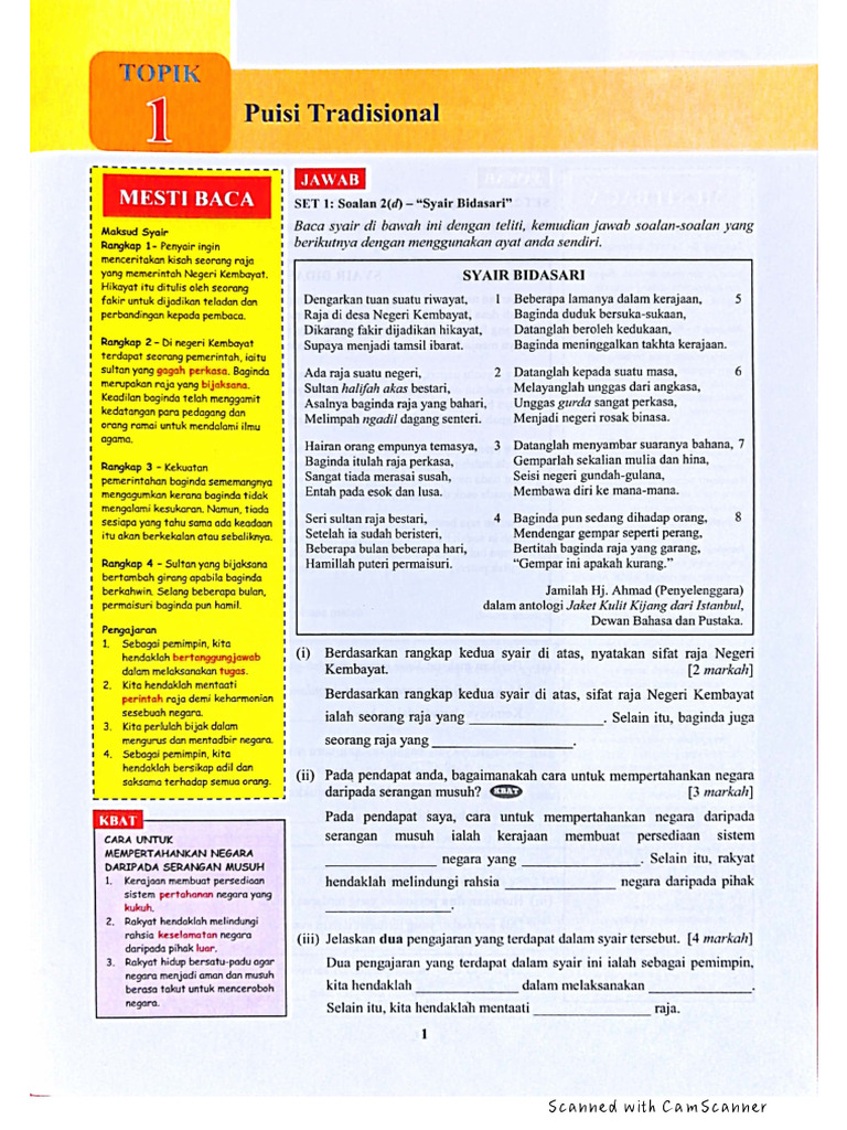 Komsas Tingkatan 4 | PDF