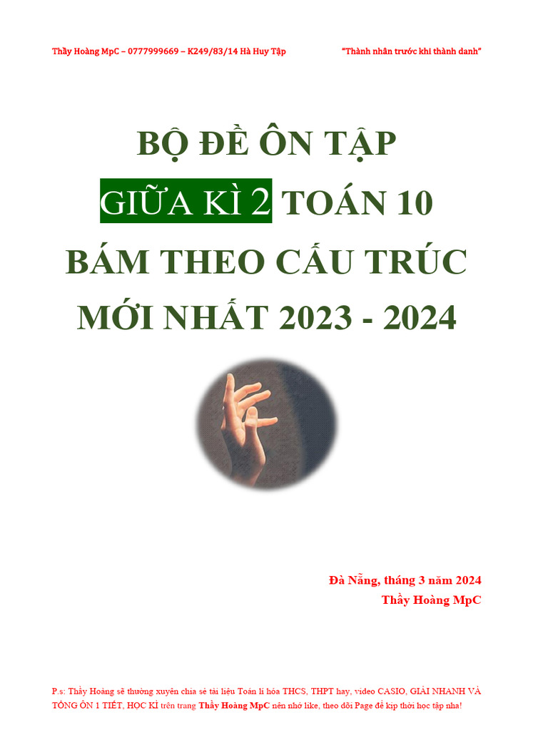 2k8 Gk2 Toan10 ThayHoang | PDF