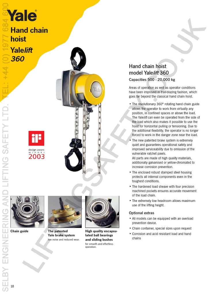 Hand Chain Hoists 4 | PDF | Mechanical Engineering | Manufactured Goods