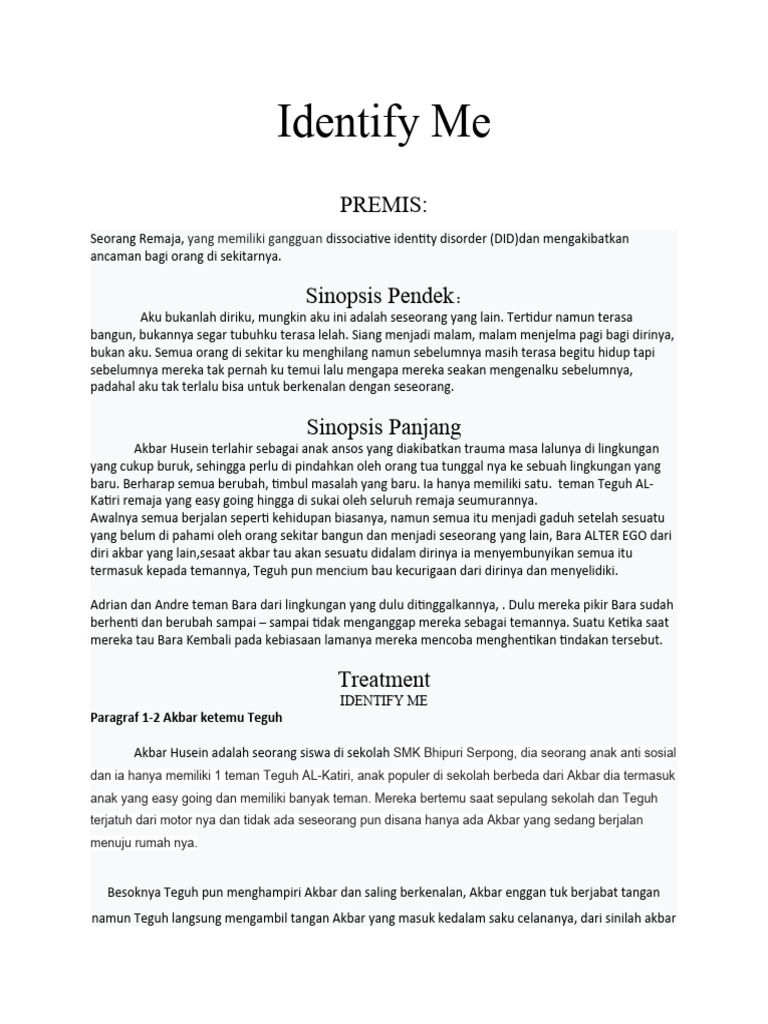 Script Identify Me | PDF