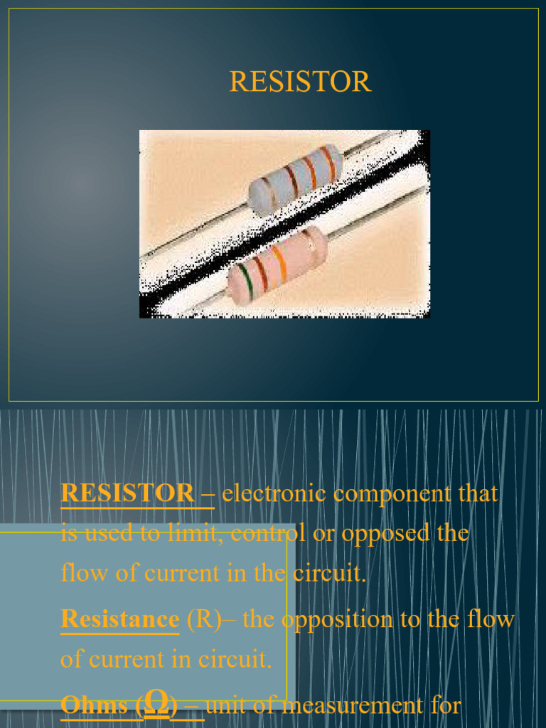 Resistor Presentation | PDF | Resistor | Quantity