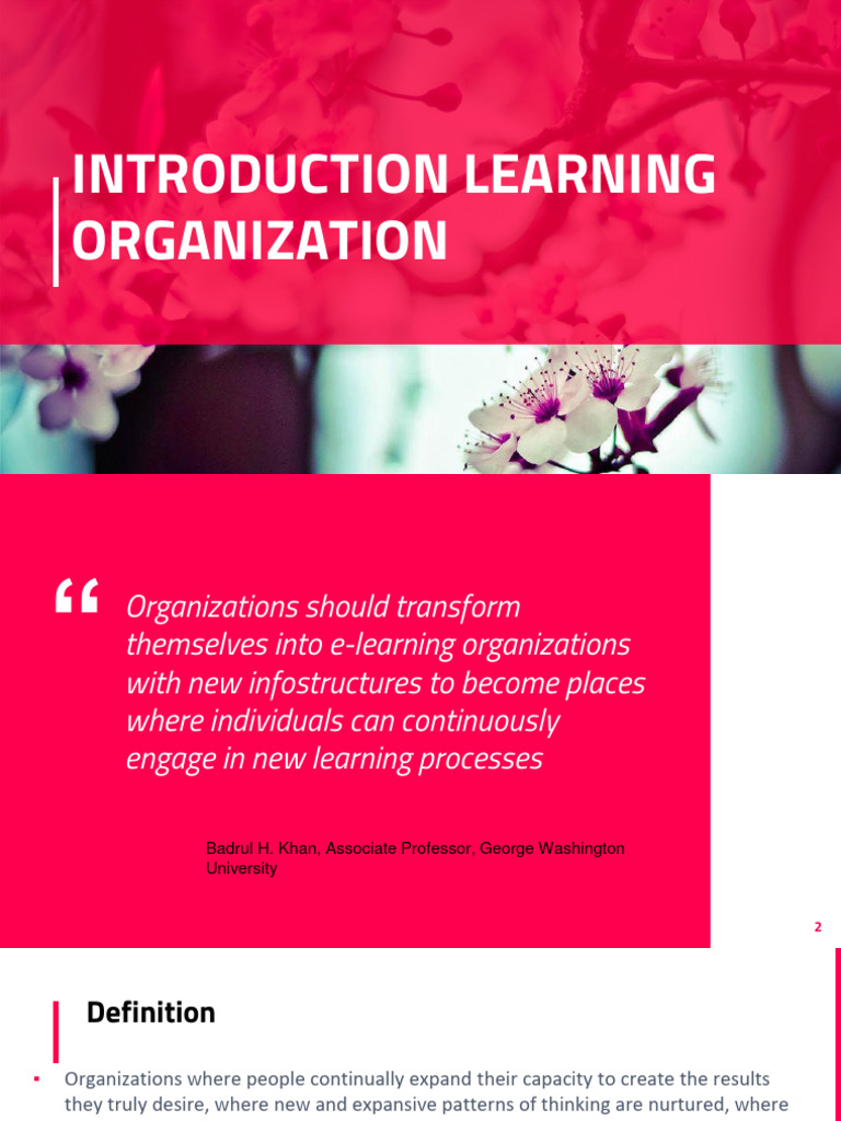 Part 2 - Introduction Learning Organization | PDF | Learning | Knowledge