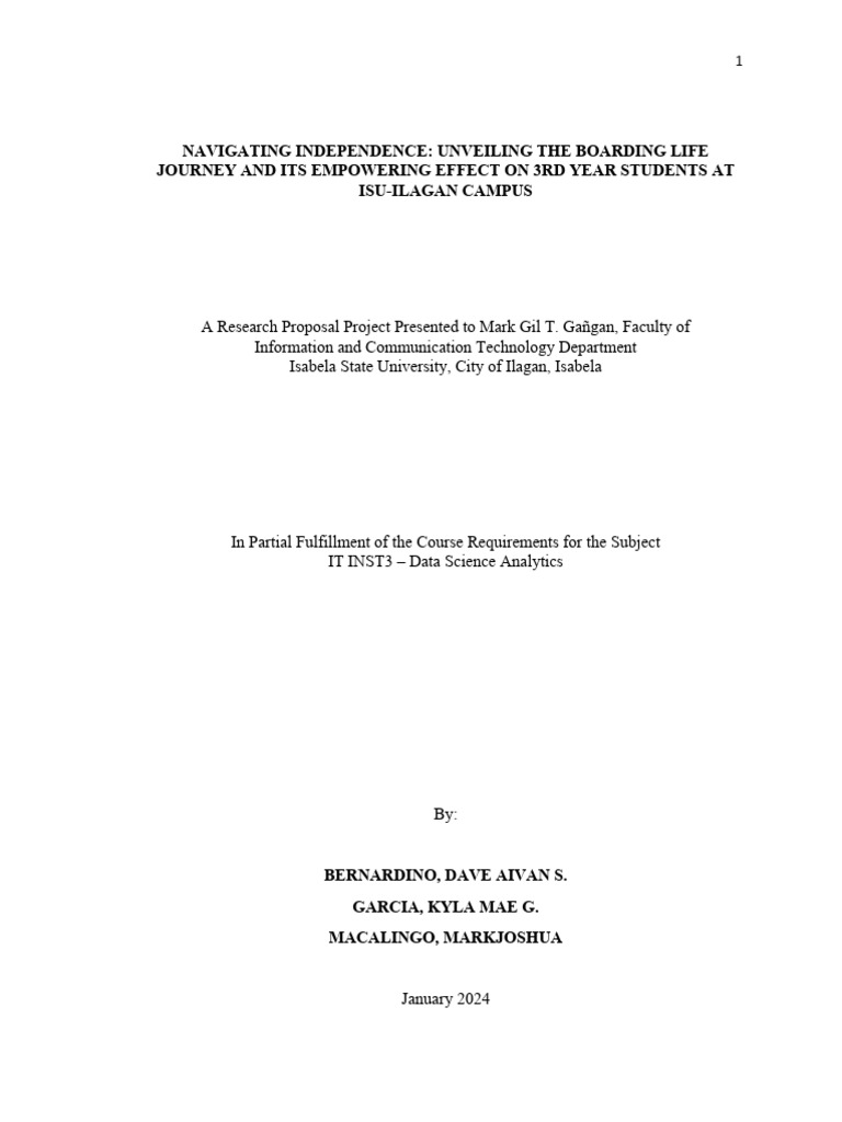 Research Final | PDF | Experience | Boarding School