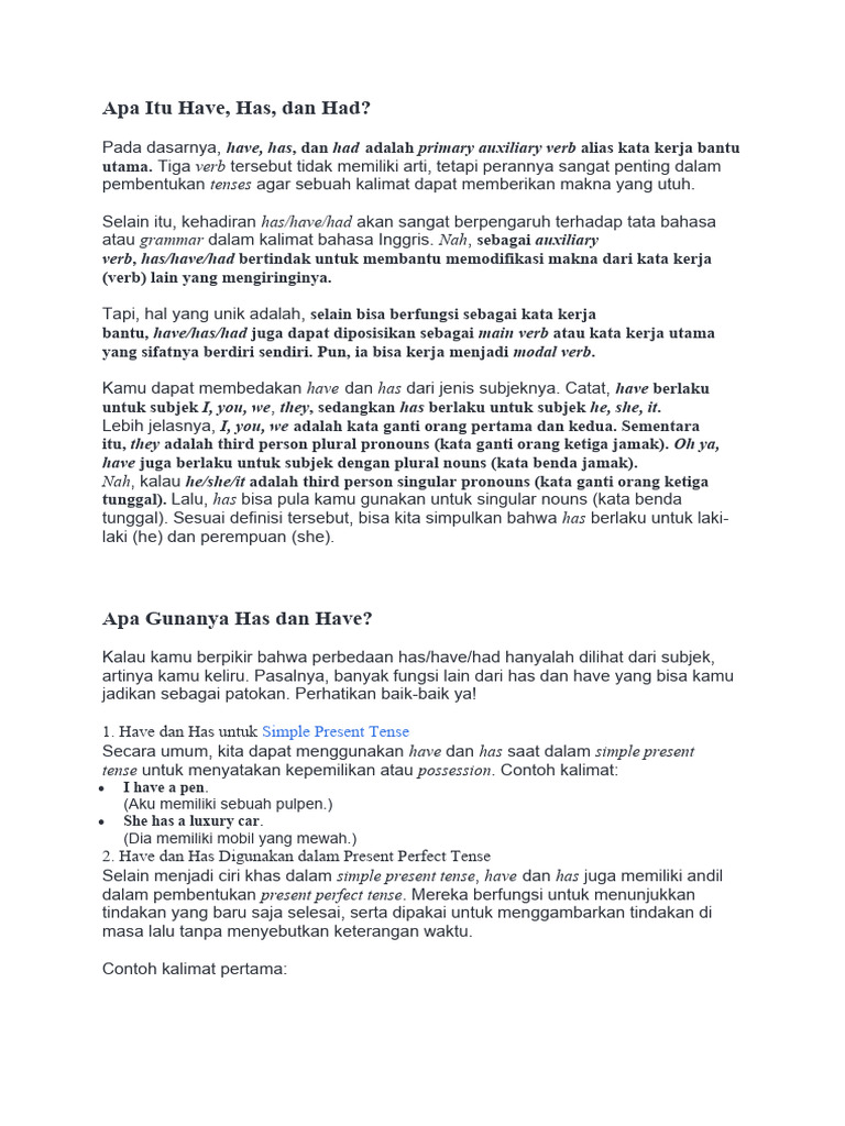 Apa Itu Have | PDF