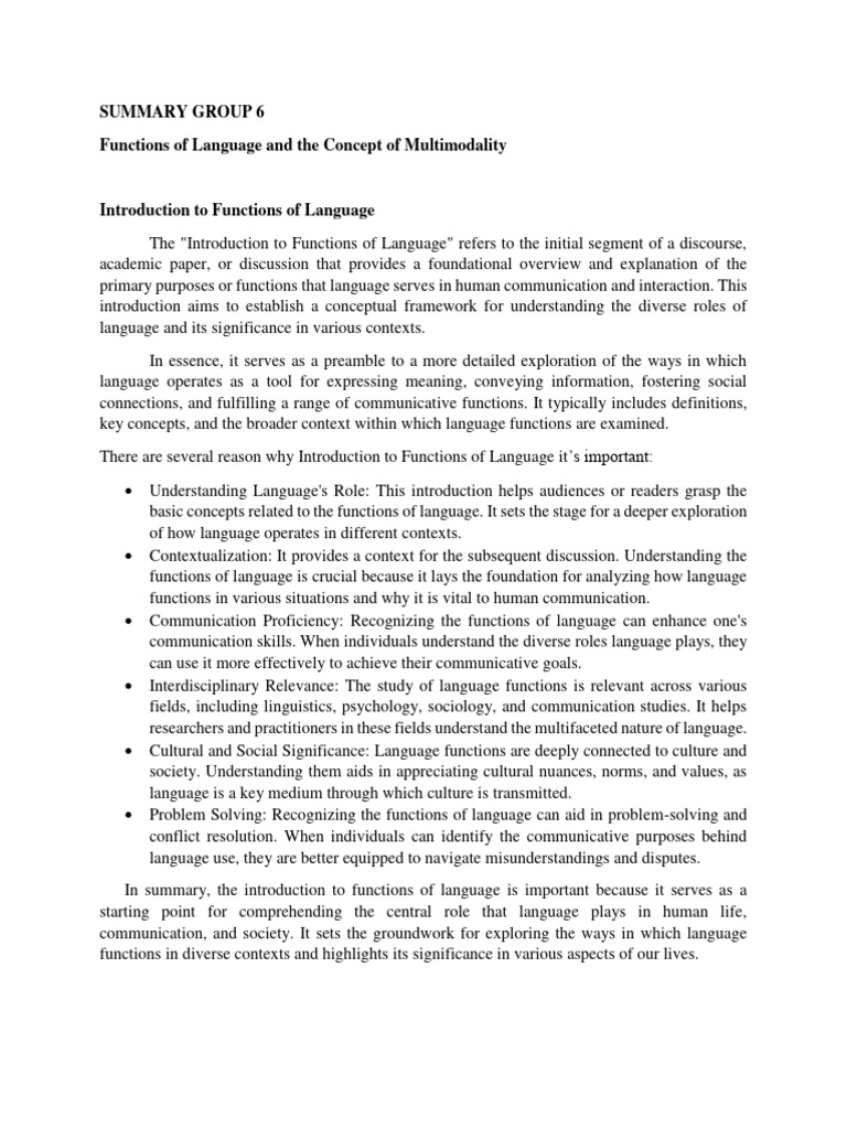 SUMMARY GROUP 6 ITS | PDF | Communication | Nonverbal Communication
