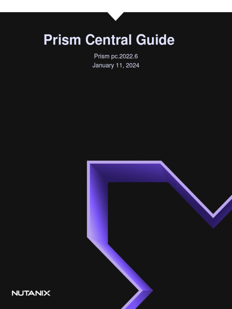 Prism Central Guide 2022.6 | PDF | Virtual Machine | Computer Cluster