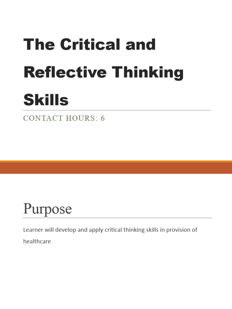 The Critical Thinking Process | PDF | Career & Growth