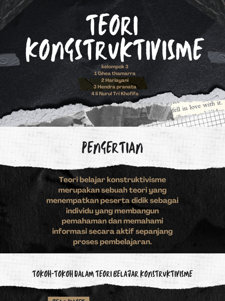 Teori Konstruktivisme: Piaget & Vygotsky | PDF