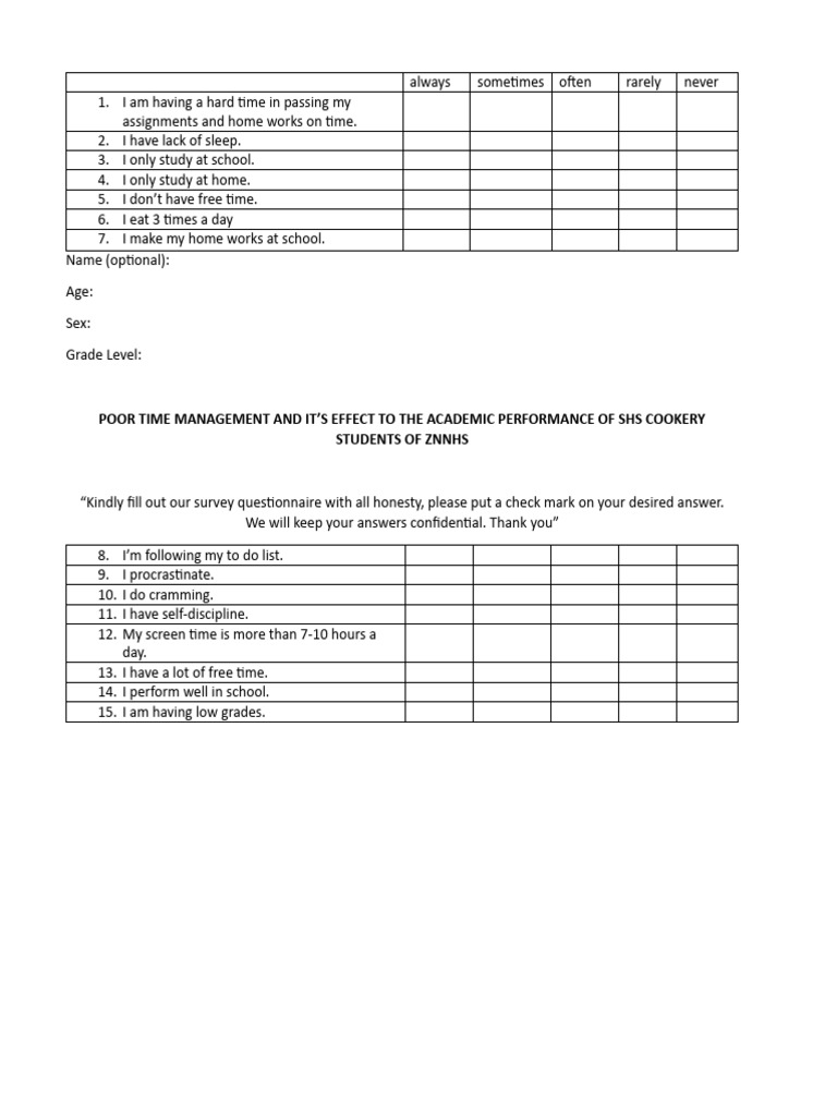 Questionnaire pr2 | PDF