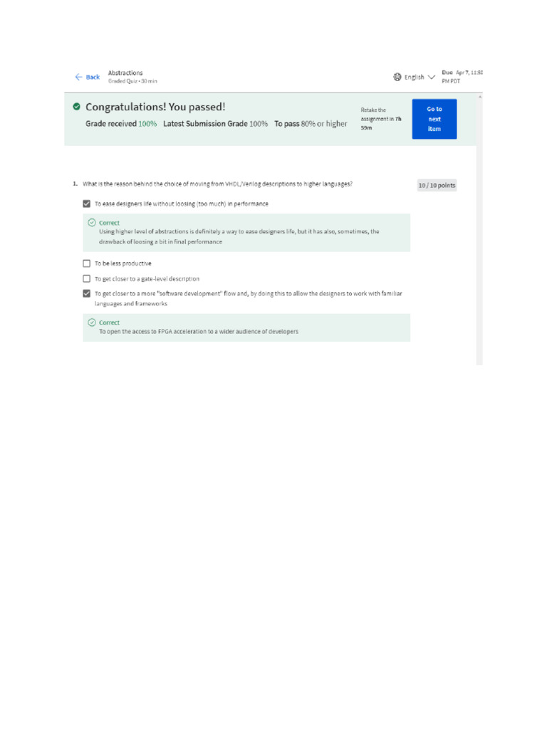FPGA Quiz 5 Answers | PDF