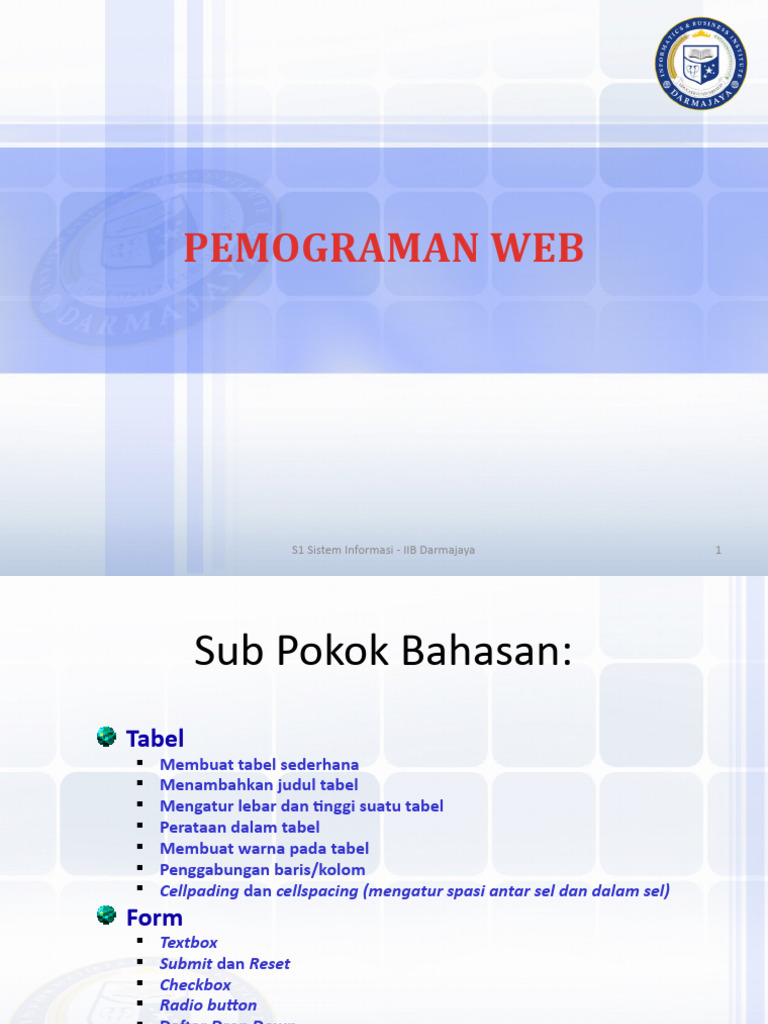 Pemograman Web Per3 Rev | PDF