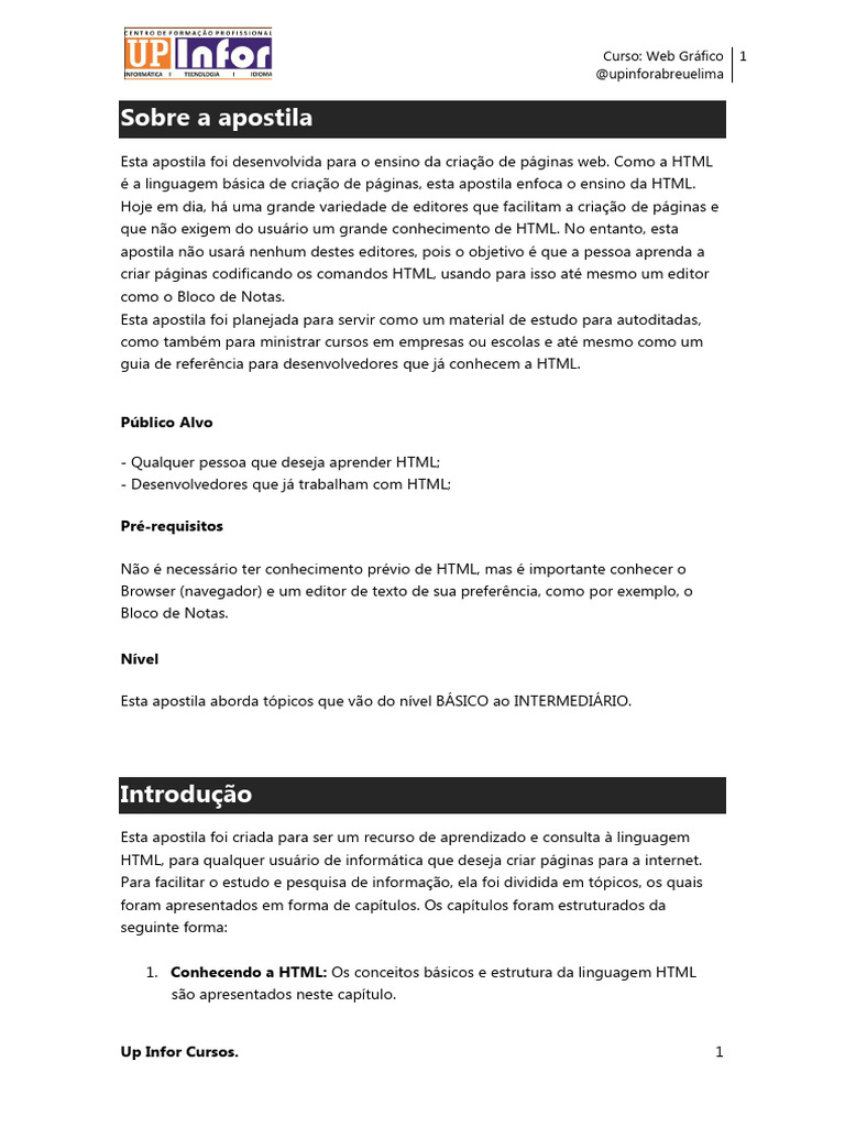 Apostila HTML UP | PDF